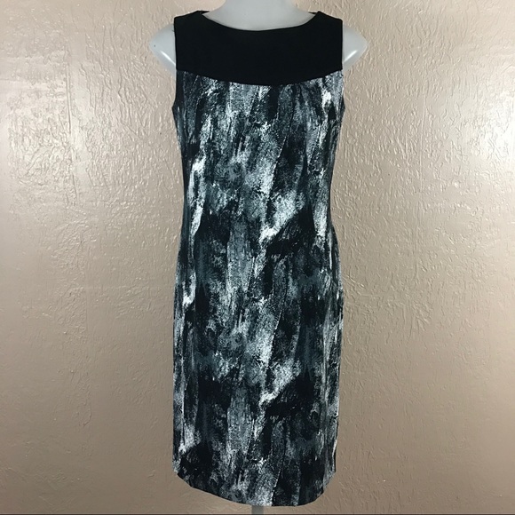 AB Studio | Dresses | Ab Studio Black And White Sleeveless Sheath Dress ...